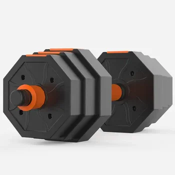 Octagonal Dumbbell Adjustable Cement Dumbbell Set Barbell Combination ...