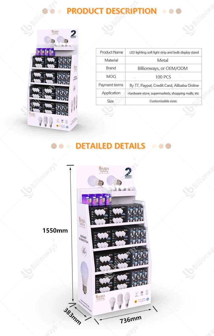 Advertising Wholesales Promotion Flooring Foldable Metal Display Shelf ...