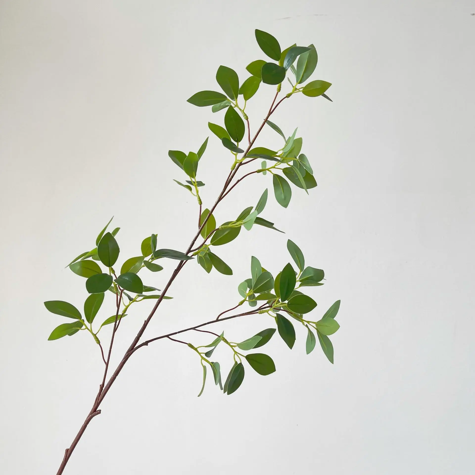 Artificial Real Touch Ficus Stem Branch Leaves for Decor