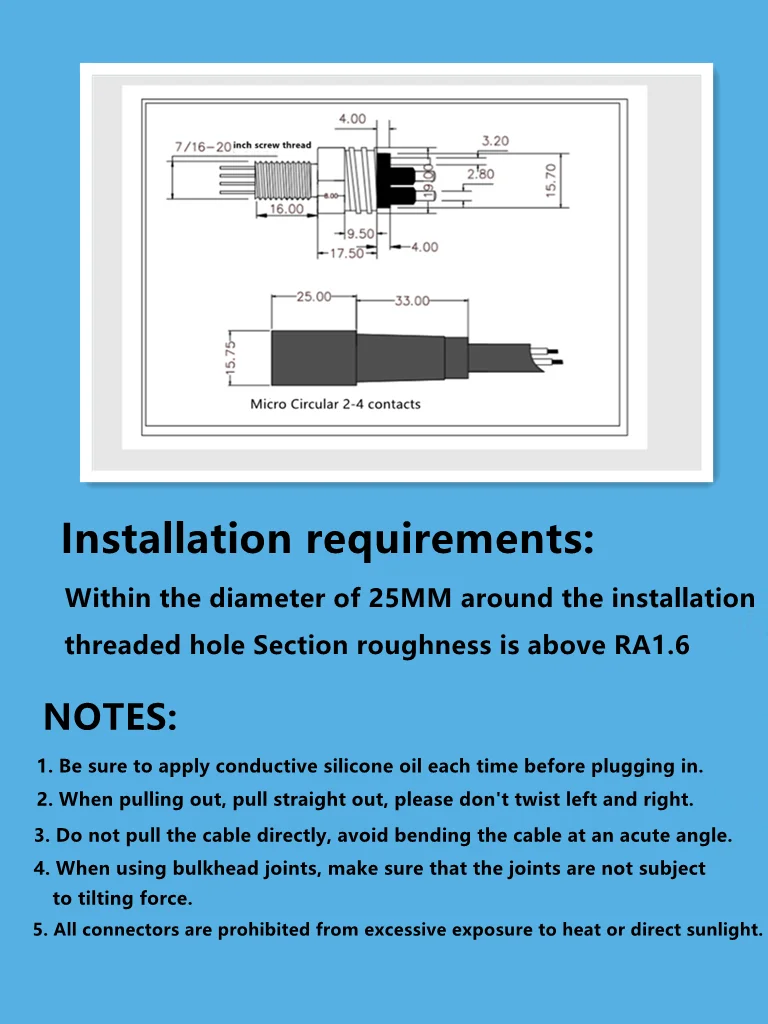 MCIL6F Pluggable Wet ROV Connectors - Waterproof Subconn Plug Subsea