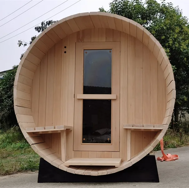 Outdoor Wooden Wet Steam Barrel Sauna Barrel Sauna Houses Sauna Steam ...