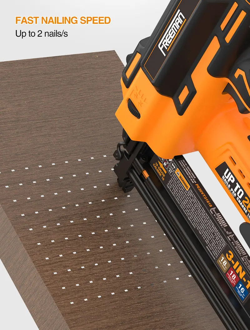 Freeman LD5040T50 Carpentry 3 in 1 Electric Cordless 20V T50 16 Gauge ...