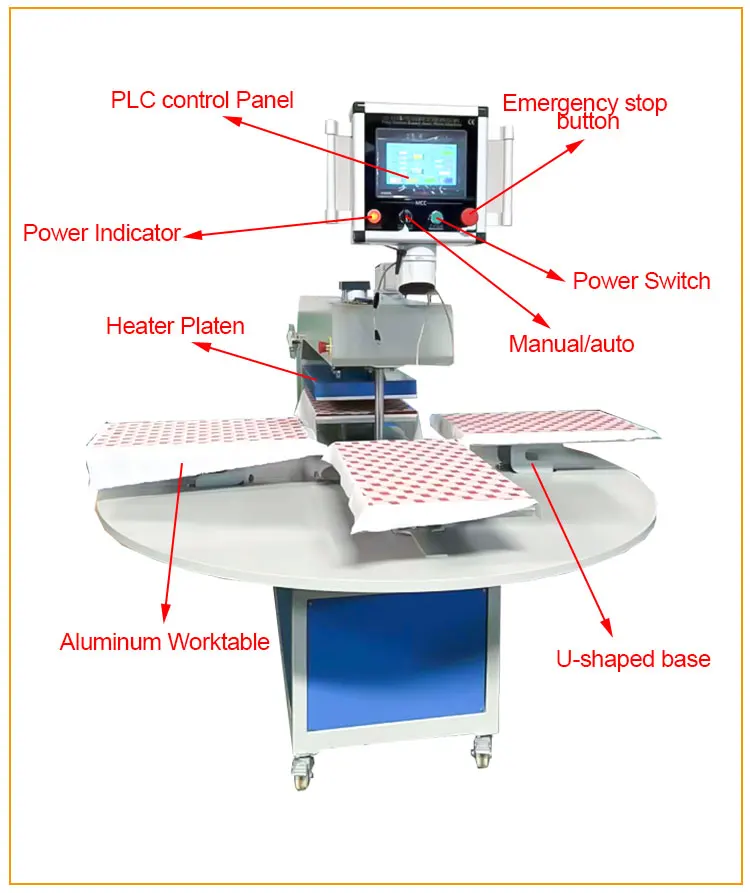 Doyan Carousel Semi-Automatic 4 Station Heat Press Machine