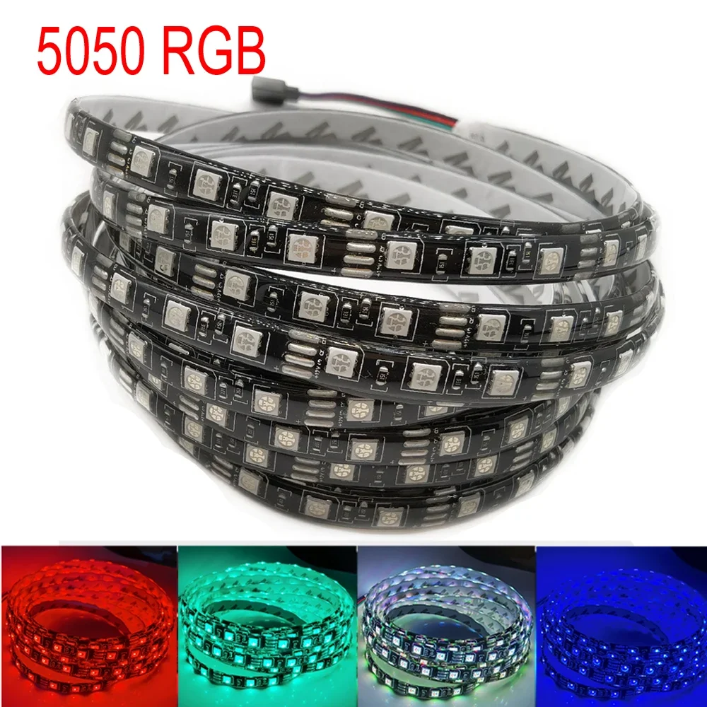 5050 Rgb Flexible Led Strip Light 60leds/m 12v Waterproof 5m/roll Smart Strip Home Ktv Bar ...