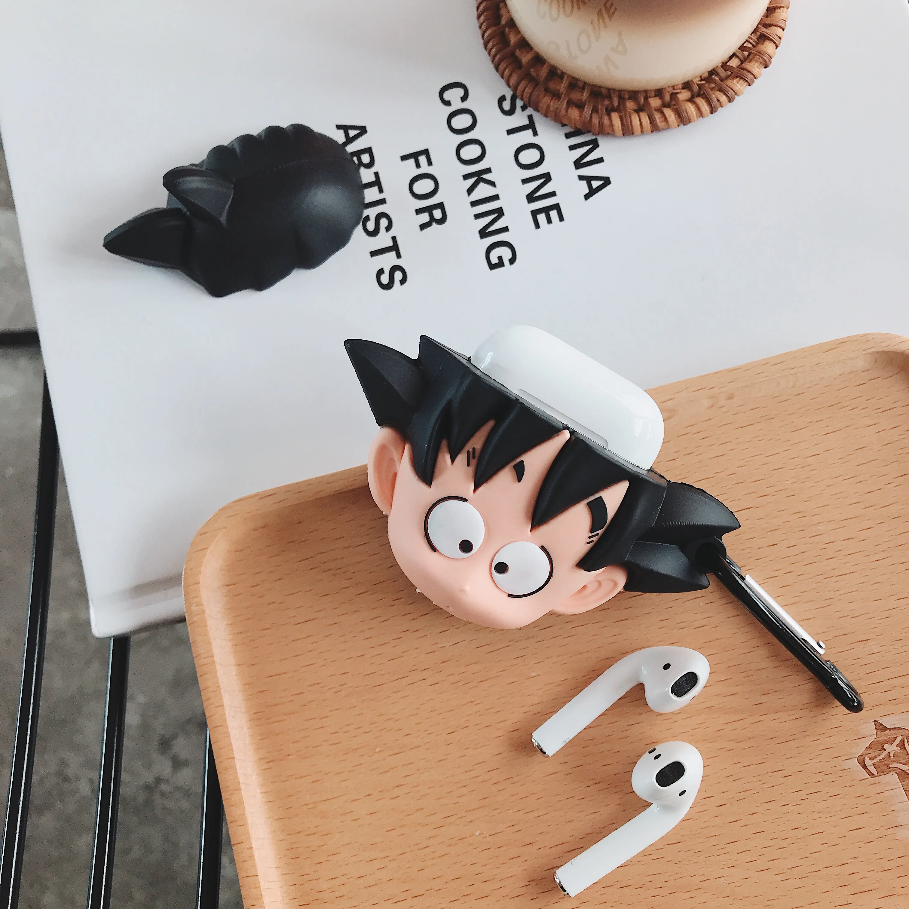 3d Cute Funny Cartoon Goku Covers For Airpod Regular For Apple Airpods ...
