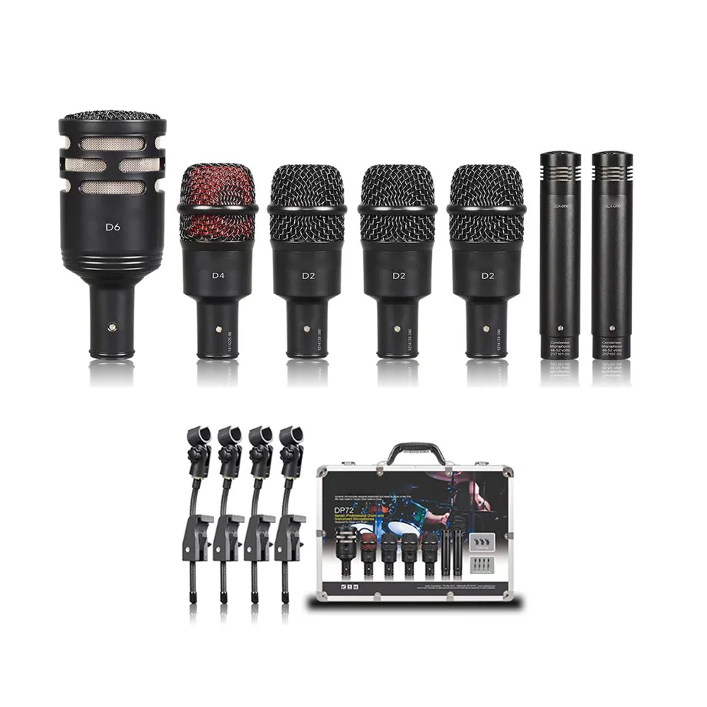 Audix DP72 Professional 7-Pc Drum Microphone Kit - Dynamic Mics for ...