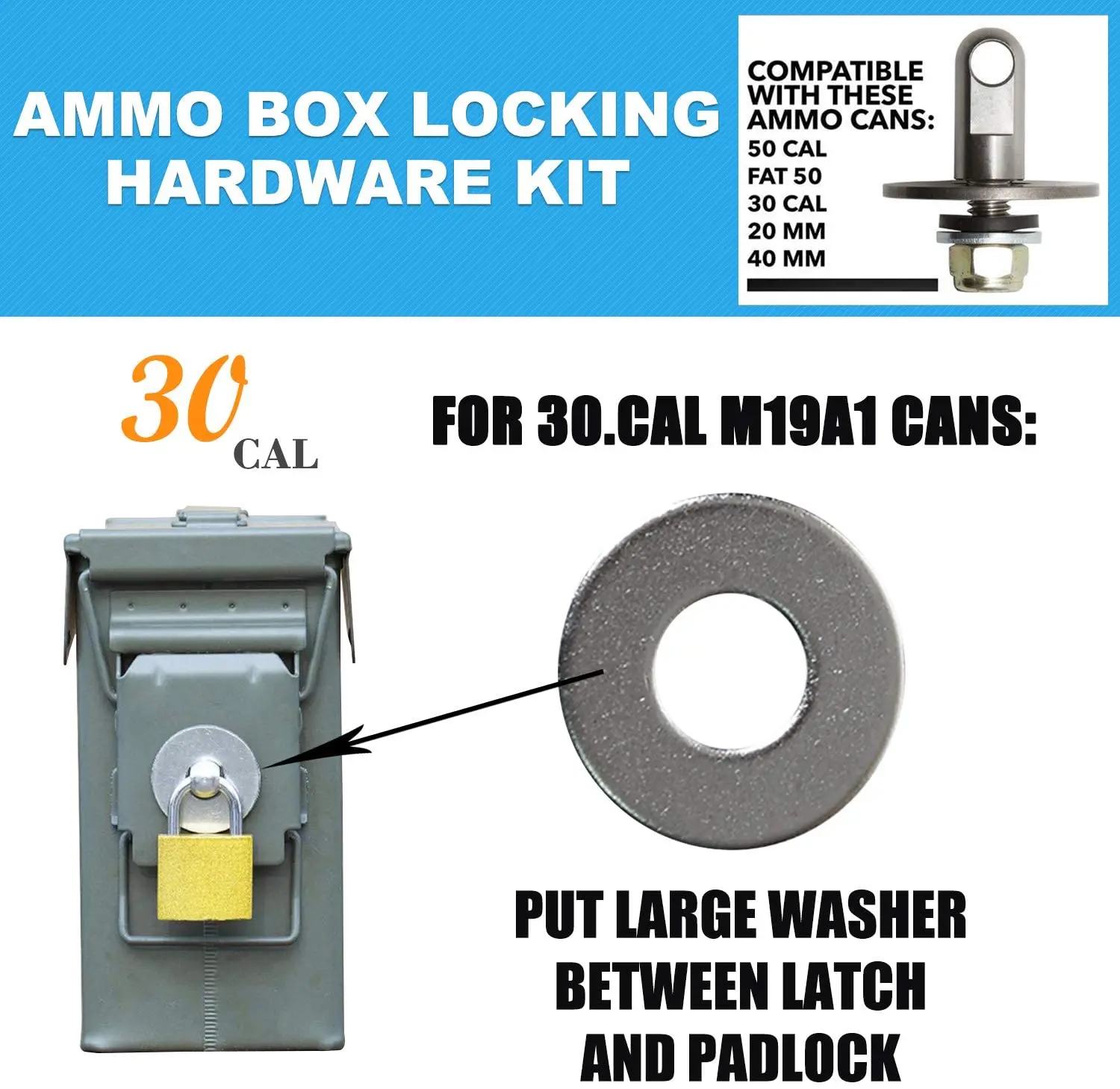Locking Hardware Kit Fitting M19a1 M2a1 30 Cal 50cal Metal Ammo Box ...