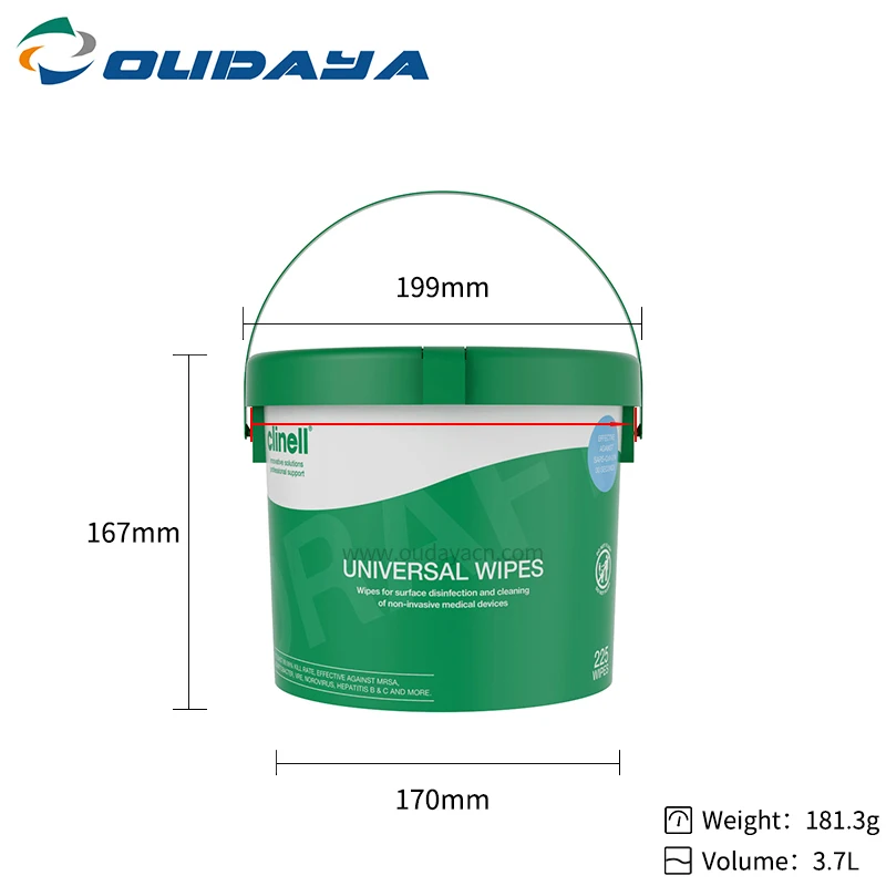 New Design Wet Wipes Plastic Bucket Dispenser 3kg Round Tamper Evident ...