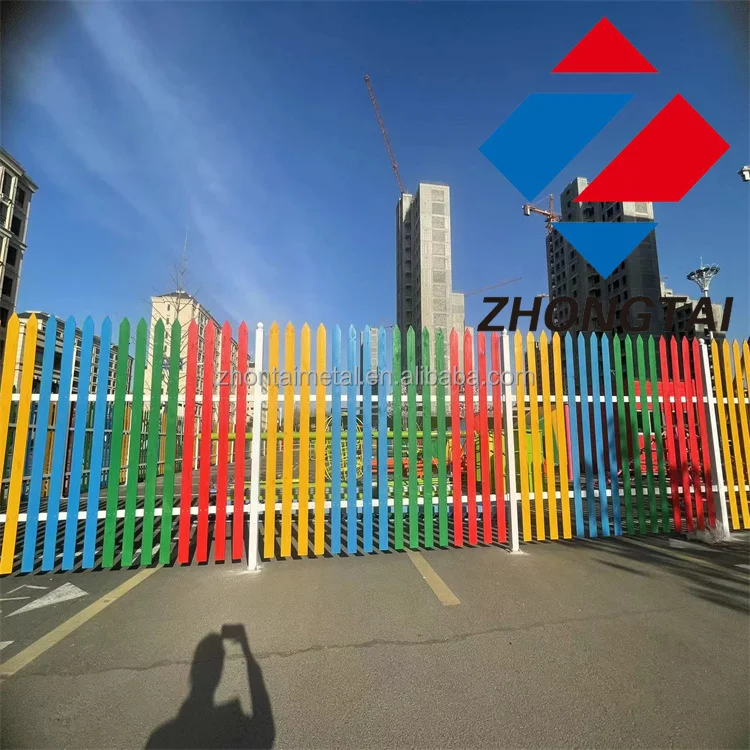 Rainbow Color Cast Iron Fences Zinc Steel Fence Galvanized Guardrail ...
