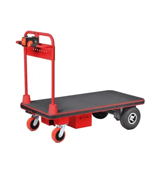Material Handling Motorized Platform Carrier Electric Battery Hand Cart ...