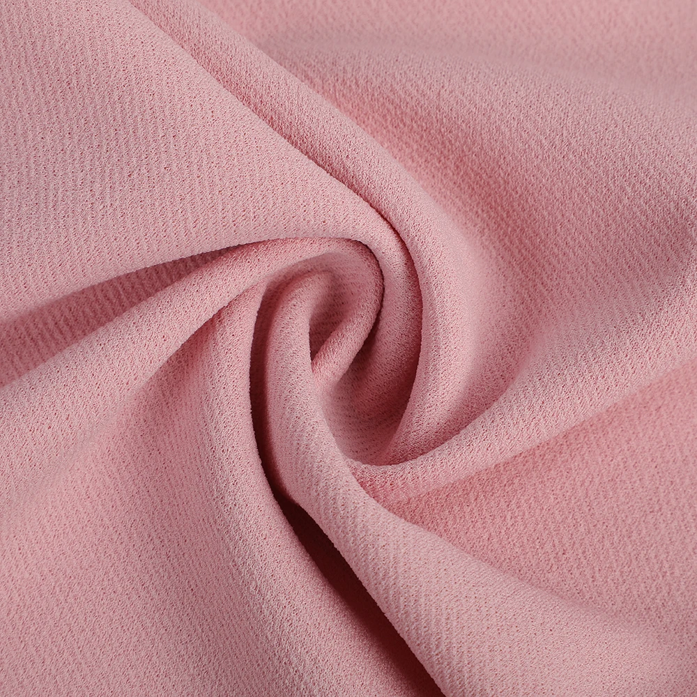 Skin Friendly And Soft R Knitted Twill Crepe Fabric 96%polyester 4 ...