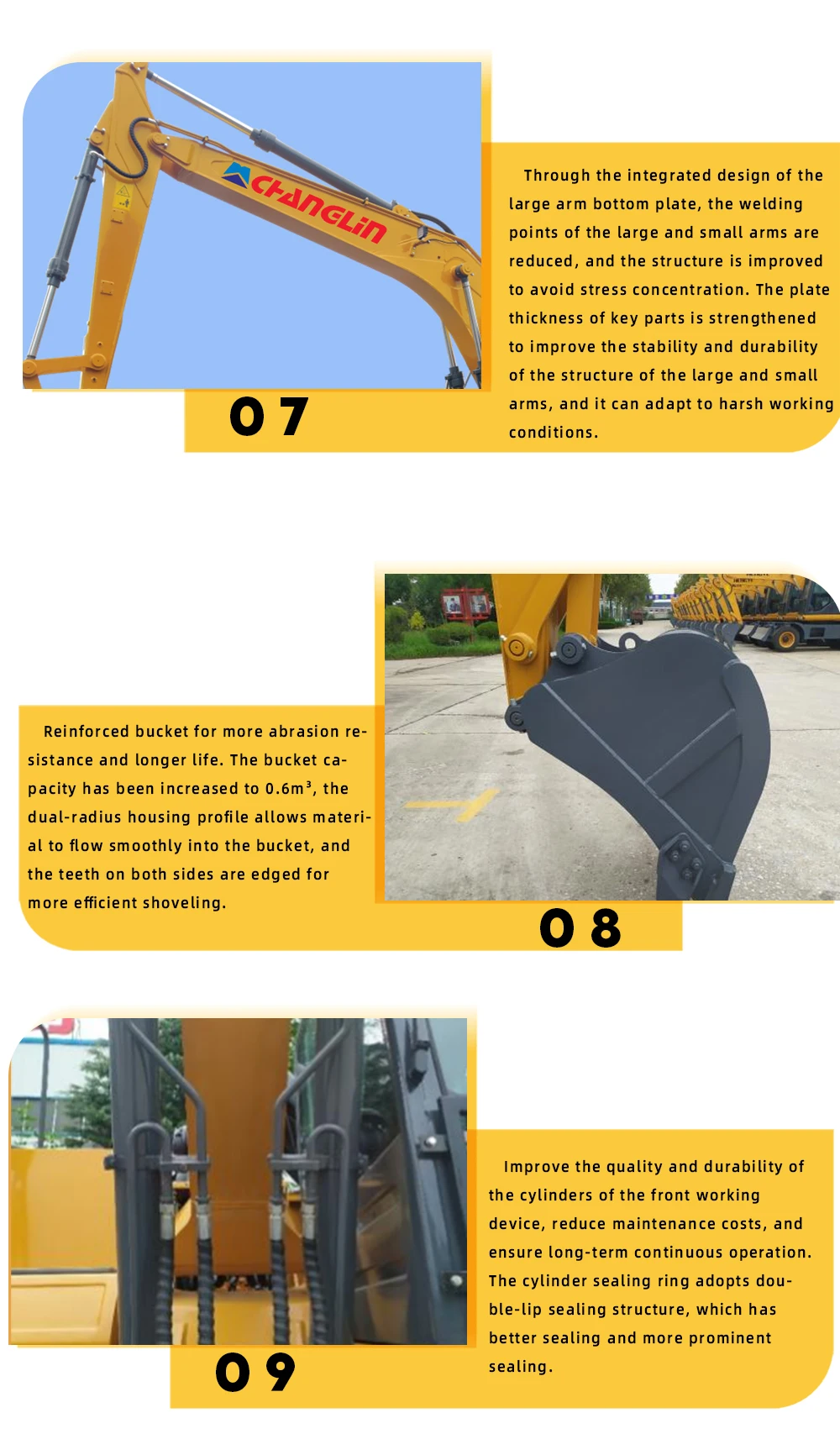 Hot Sale Excav Digger Wheel Excavator 93 kW 15 Ton New Excavator With ...