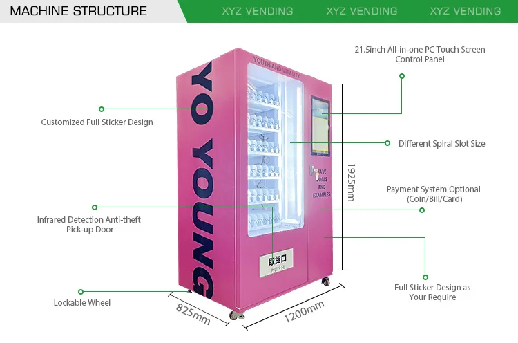 Custom Beauty Vending Machine - 21.5 Inch Touch Screen