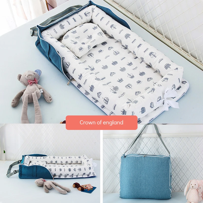 Promotional Cat Ear Portable Baby Swaddle Nest Newborn Lounger Bed Baby ...