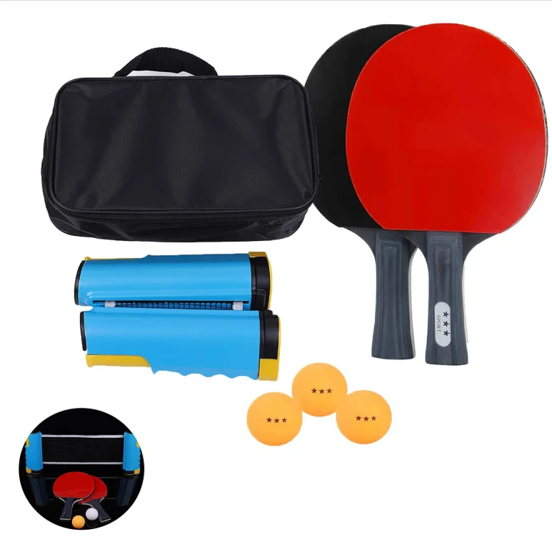 Customized Portable Table Tennis Racket Set 2 Racket 3 Ball ...