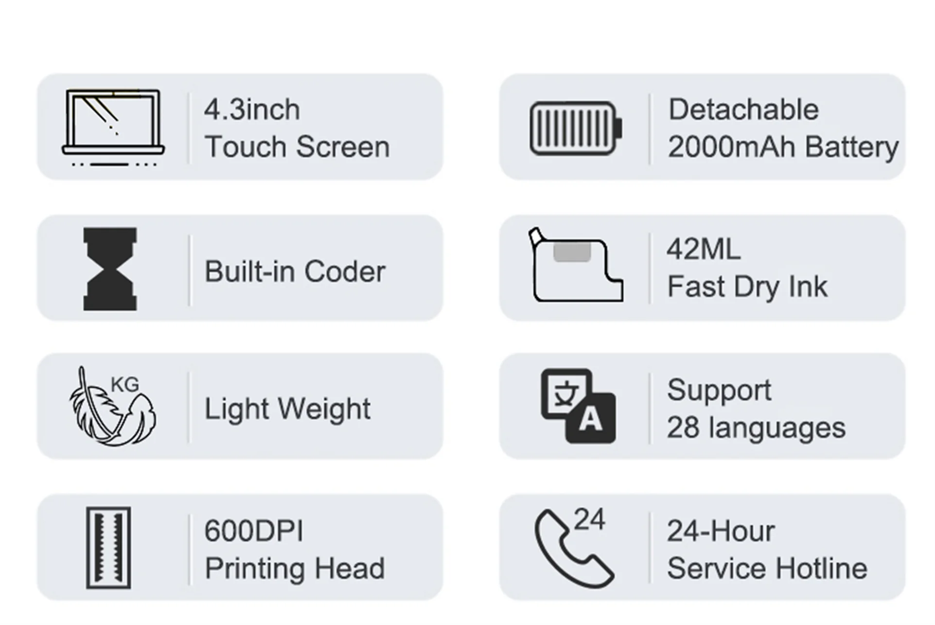 4.3inch Touch Screen Printer Automatic 12.7mm 25.4mm Mini Smart Date ...