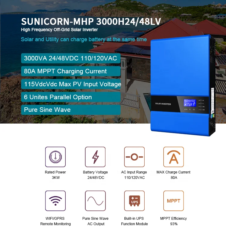 Sacolar Solar Off Grid Inverter All In One Solar Inverter And Battery ...