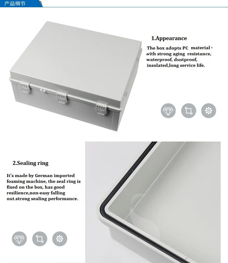 Outdoor Use Electric Junction Box Ip66 Waterproof Enclosure With Buckle ...