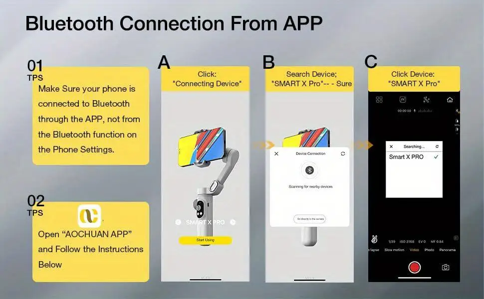 New Smart X Pro Professional Gimbal Stabilizer For Smartphone Wireless ...