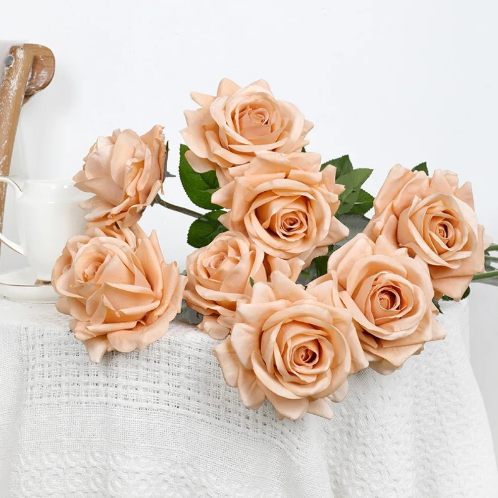 Autumn High End Ins Artificial Big Rose 12cm Flower