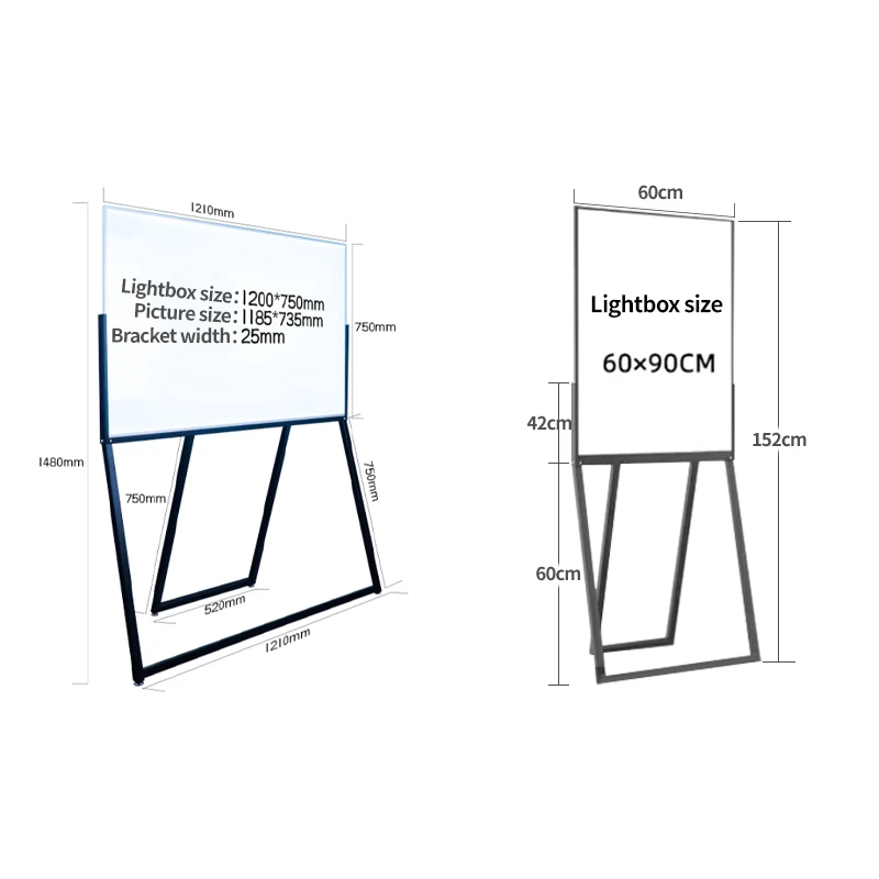 Backlit Sign A Frame Ultra Thin Aluminum Lightbox Frame Huge ...