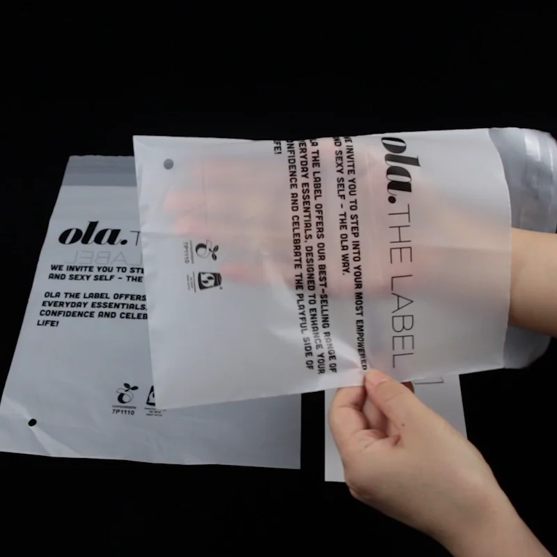 Custom Frosted Biodegradable Compostable Pla Self-adhesive Eco Friendly ...