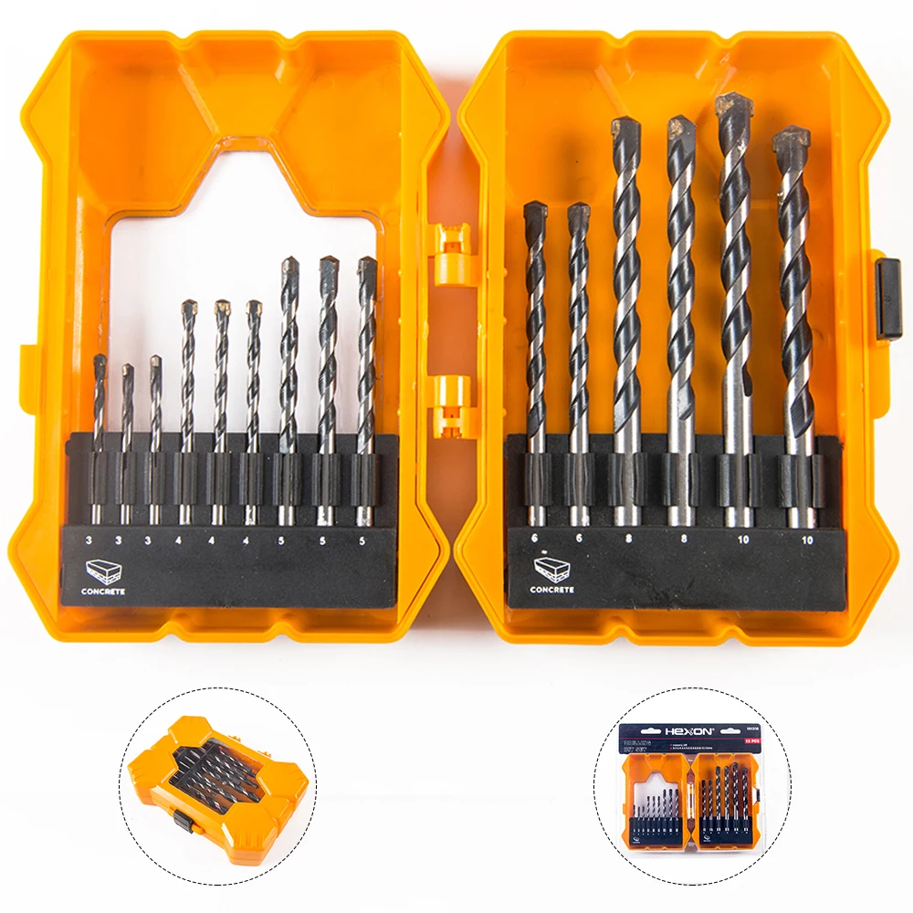 15pcs Metal Quick Change Hammer Drill Drilling Bit Masonry Drill Bit ...