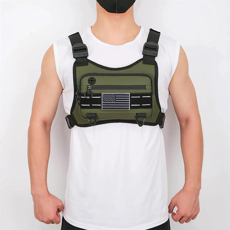 Sports Chest Bag For Men,Water Resistant Lightweight Front Chest Pack ...