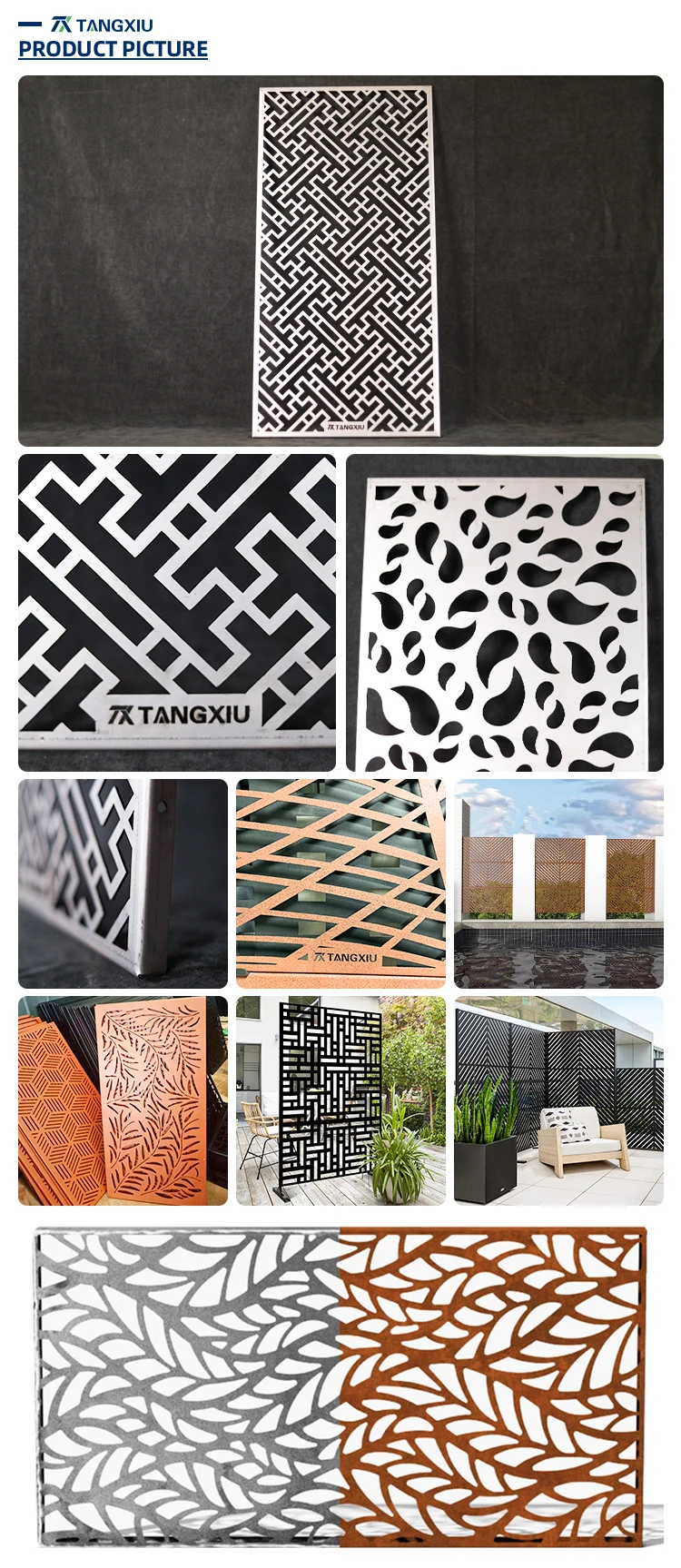 Wrought Iron Metal Outdoor Balcony Privacy Screen Metal Screens - Buy ...