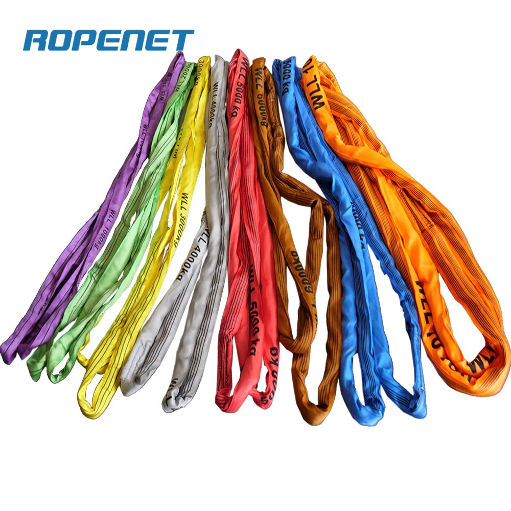 Ropenet High Performance Polyester Round Sling Heavy Lifting Port Sling ...