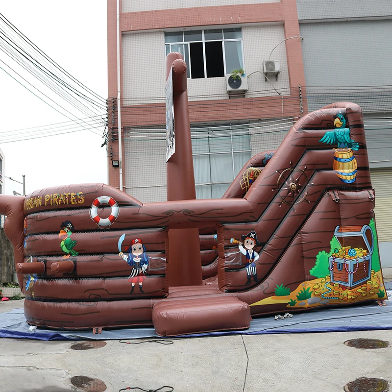 Outdoor Pirate Ship Boat Combo Jumper Inflatable Slides With Bouncer ...