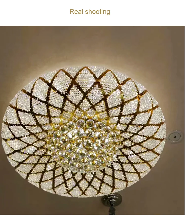 Customized Modern Large Crystal Chandeliers for Hotels