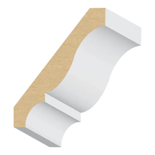 White Primed Wooden Ceiling Crown Moulding Decorative Moulding Cornice ...