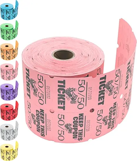 Wholesale Custom Double Printing 1000 Raffle Tickets Roll For Events ...