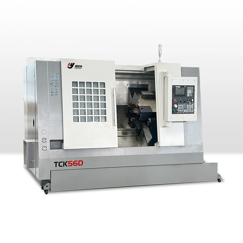 TCK50 CNC Lathe with Fanuc Controller and 35 Degree Inclined Bed for ...