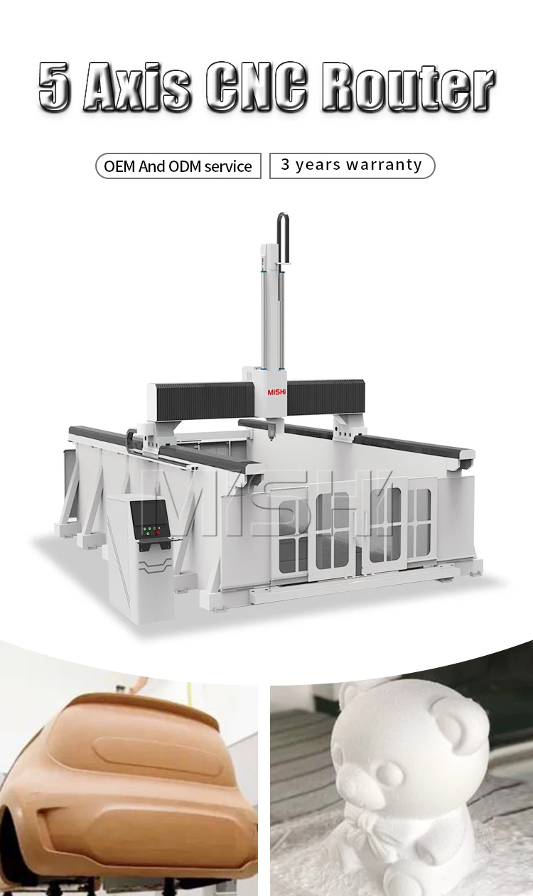 MISHI 5 Axis CNC Router - High Rigidity & Precision Cutting
