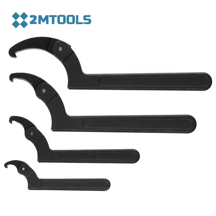 Adjustable Pin Hook Spanner Wrenches with Round Pin Tip