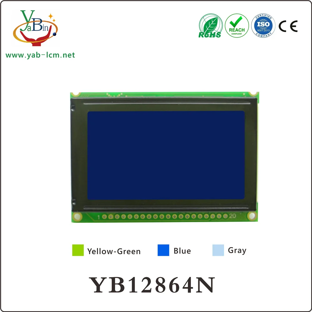 2.7 Inch YB12864N Graphic LCD Display Module - 128x64 Pixels