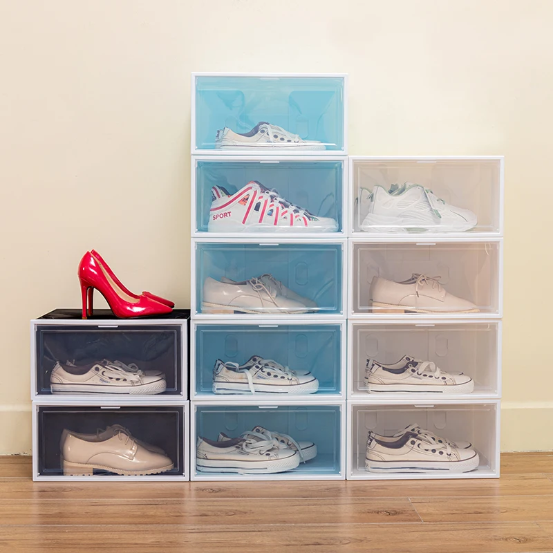 Strong Load-bearing Capacity Shoe Cabinet With Lids Plastic Shoe Rack ...