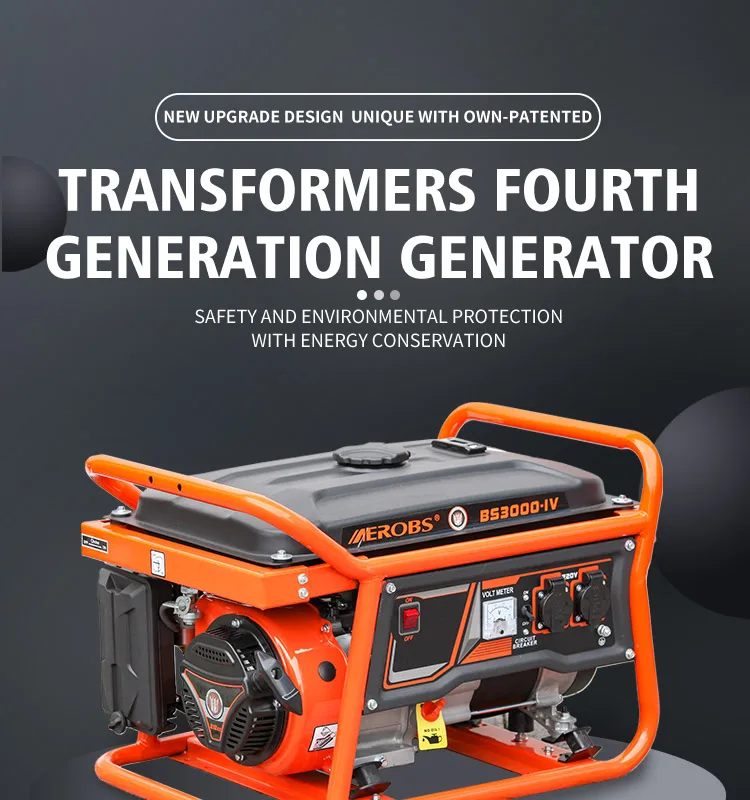 220v 3kw 5.5hp Petrol Engine Generator 4 Stroke AVR Power Portable 3kw ...