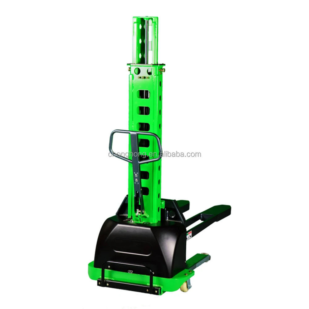 500kg Self-loading Portable Stacker Walking Behind Electric Forklift ...