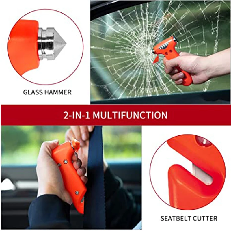 3 in 1 Car Safety Hammer - Emergency Windshield Breaker