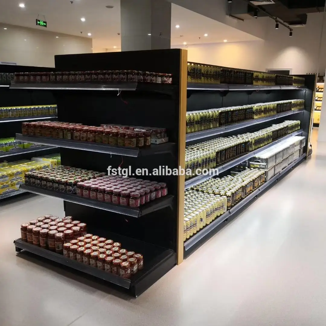 Shop High-Quality Supermarket Shelves with Front Pillars