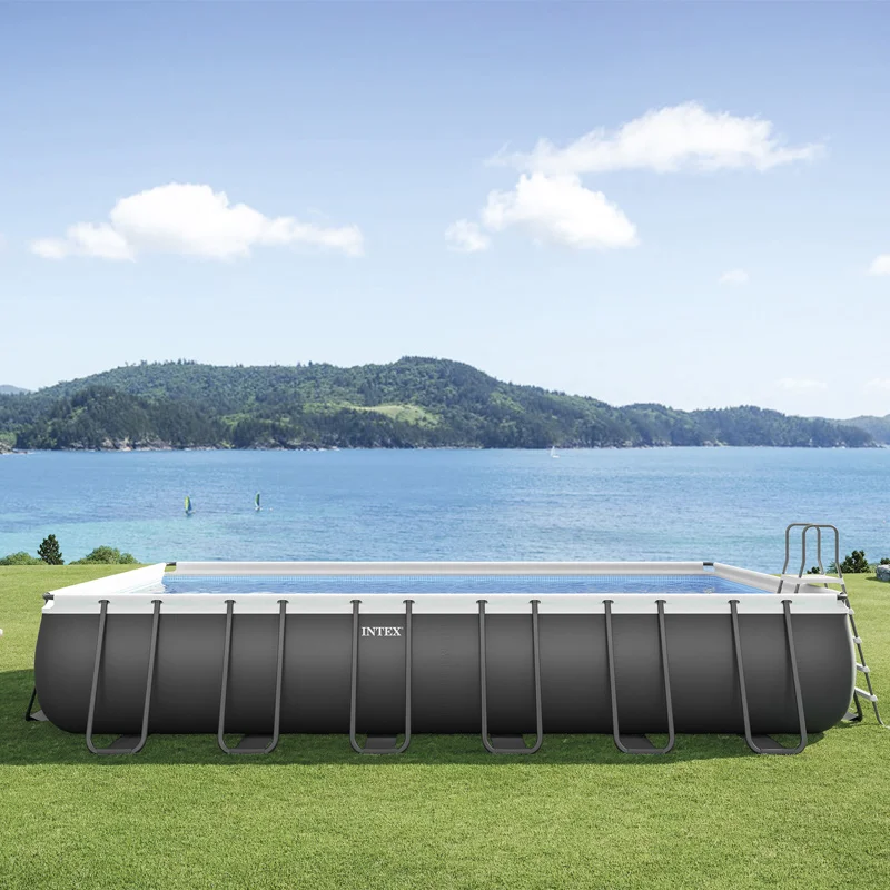 INTEX 26364 7.32*3.66*1.32m Rectangle Frame Large Above Ground Steel ...