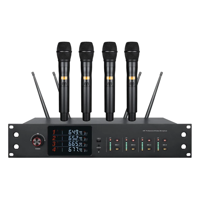 four channel true diversity wireless microphone long range| Alibaba.com