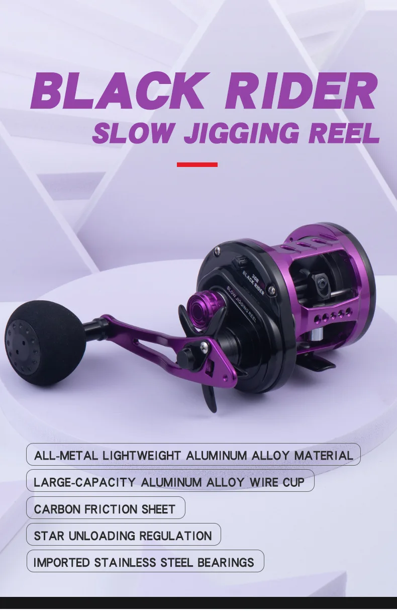Lurekiller Black Rider - Heavy Duty Fishing Reel for Jigging