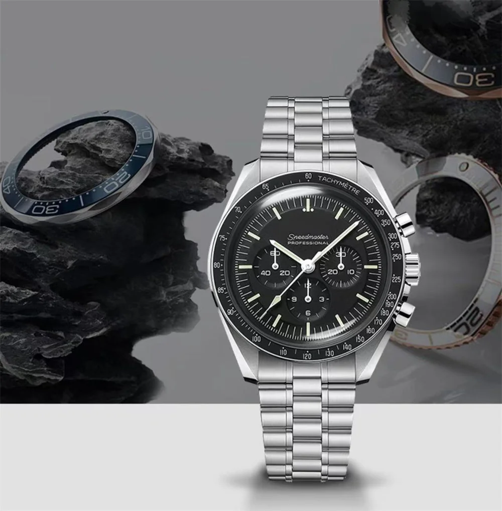Luxury Top Brand Speed Master Series Men's Watch Multifunctional Quartz ...
