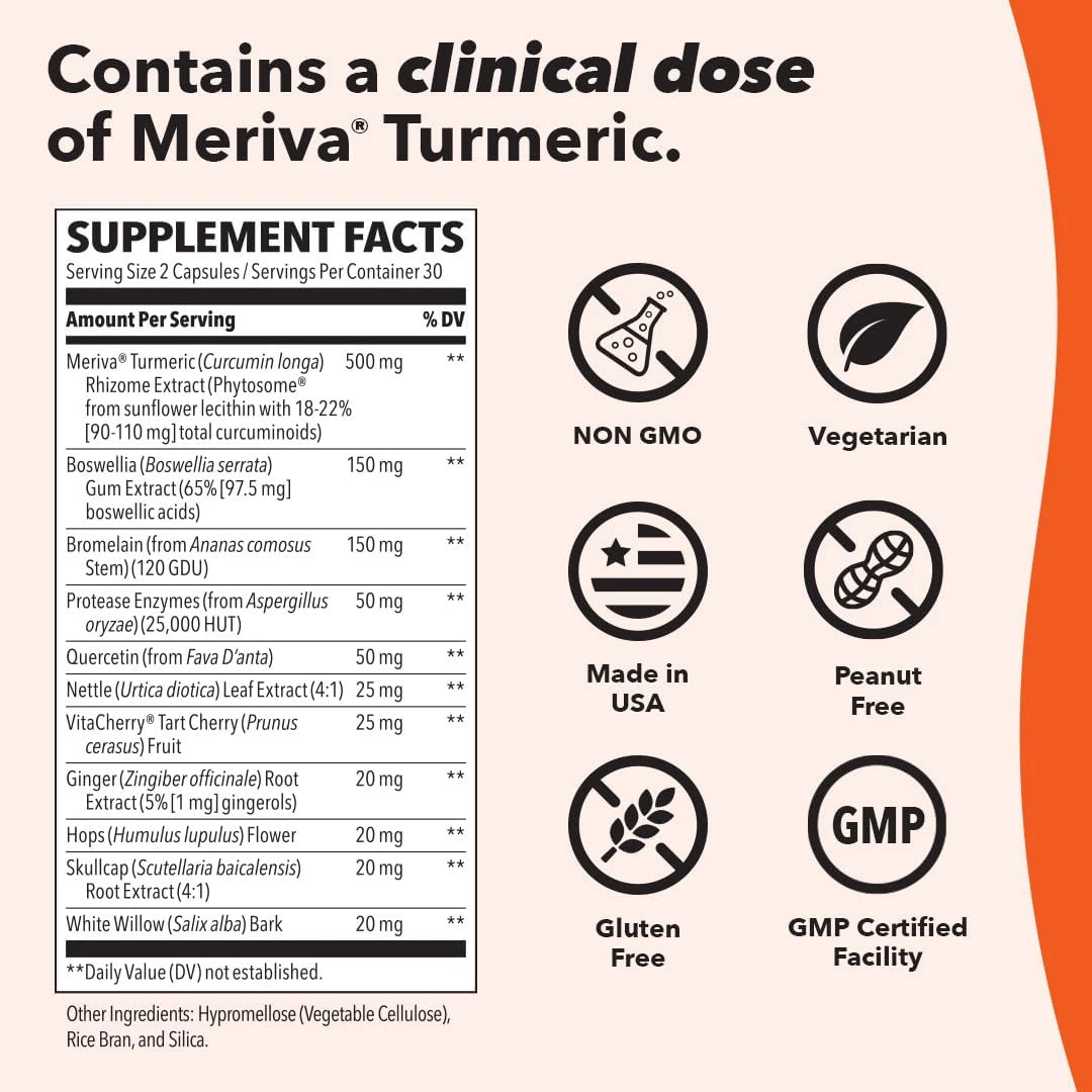 Inflamma-x Inflammation Support Supplement Turmeric Boswellia Bromelain ...