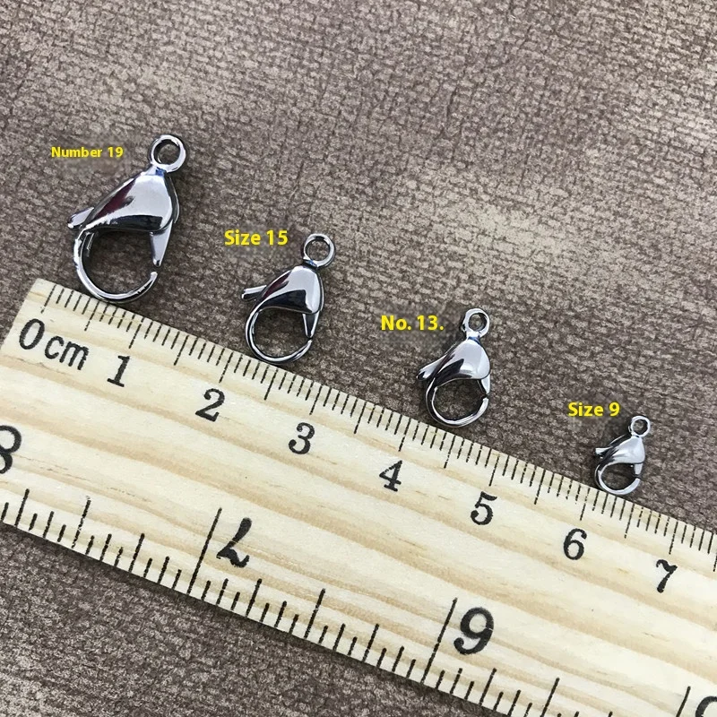 Pure Titanium Flat Open Connector with Lobster Buckle for DIY Jewelry ...