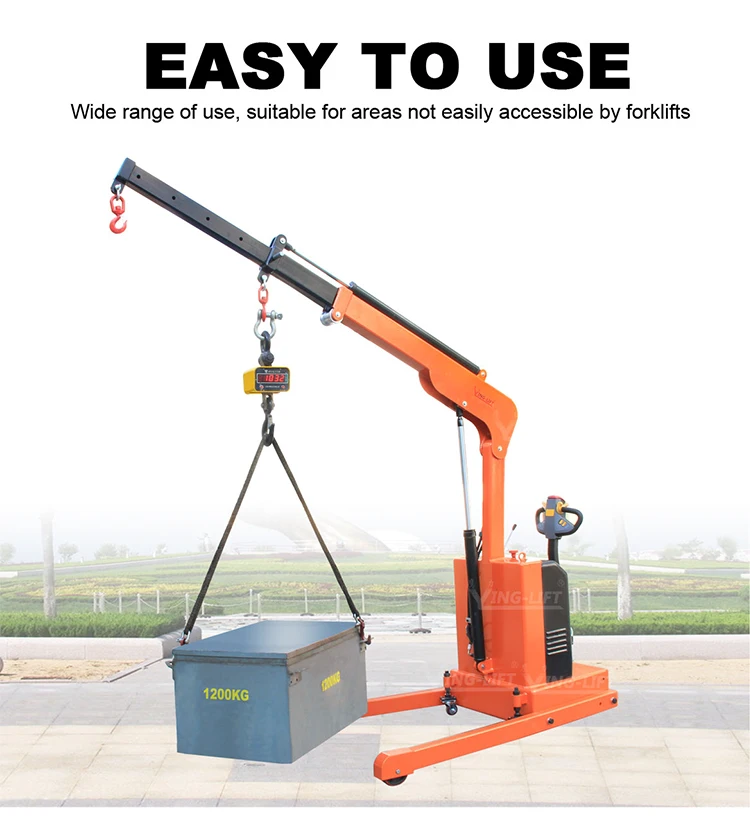 200kg 300kg 500kg 800kg 1000kg Hand Operation Mobile Mini Crane Portable Small Lift Floor Crane ...